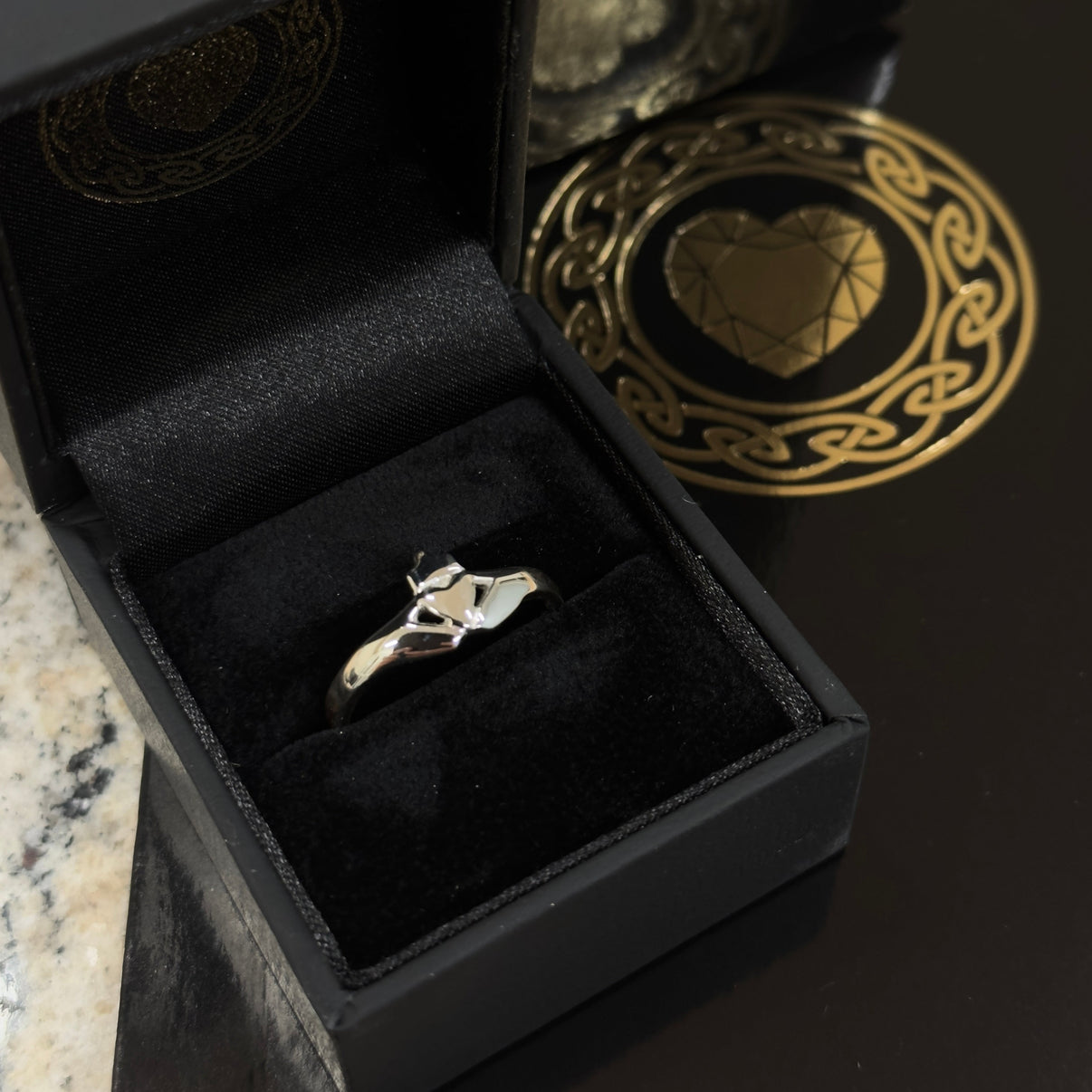 Claddagh ring, ladies claddagh ring in a modern contemporary style ...